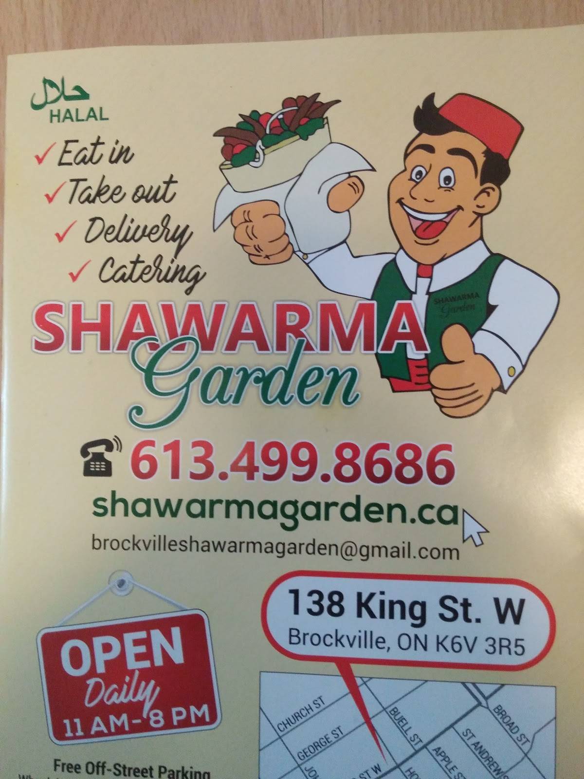 Menu at Shawarma Garden & BBQ, Brockville