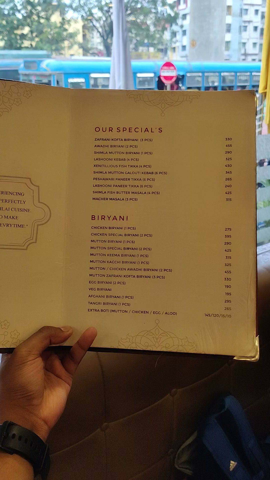 Menu at Shimla Biryani Chinar Park, Kolkata