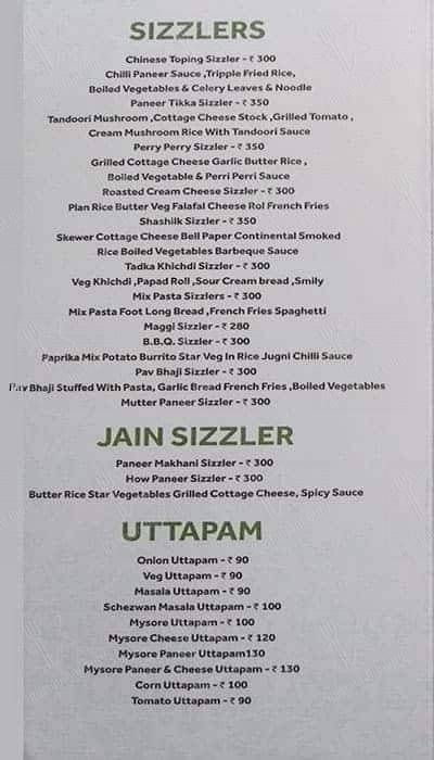Menu at Sigdi restaurant, Indore, Cafe Yolo Scheme No 140