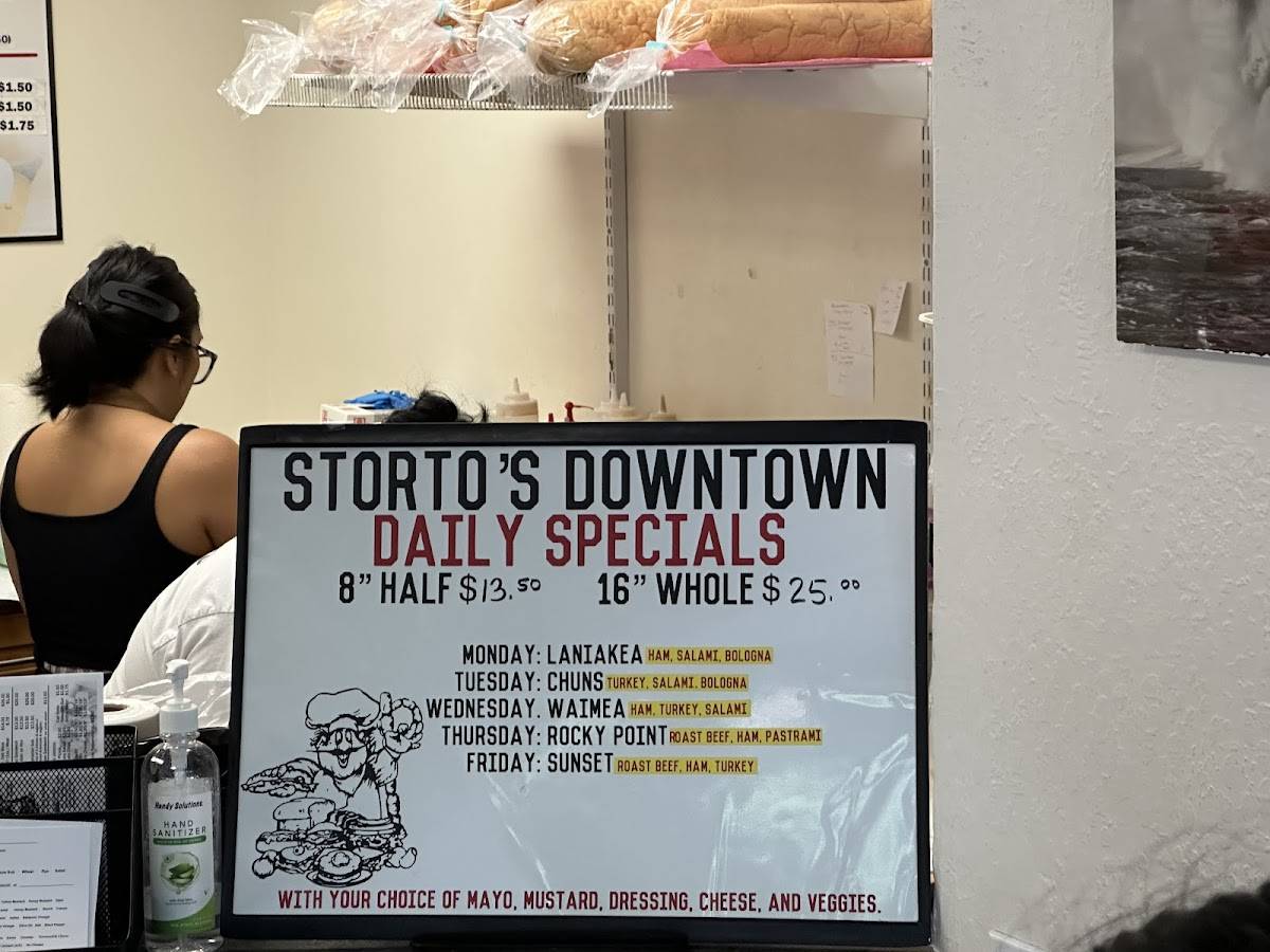 Menu at Storto's Deli & Sandwich Shoppe restaurant, Honolulu, 841 ...
