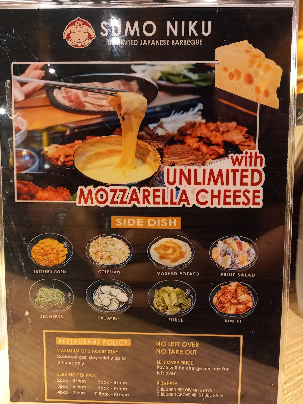 Menu at Sumo Niku - SM City Cebu restaurant, Cebu City