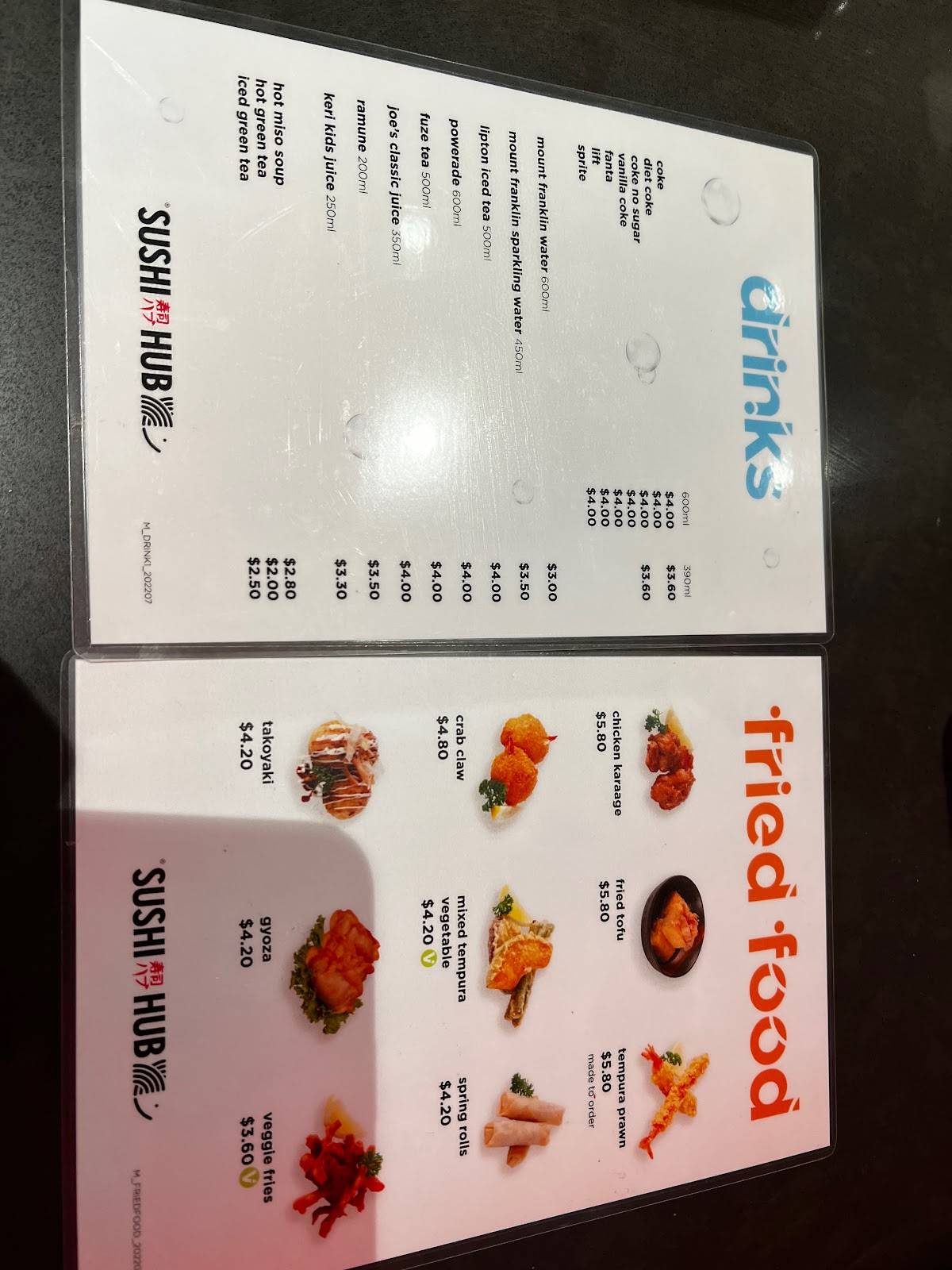 Carta del restaurante Sushi Hub Potts Point, Potts Point