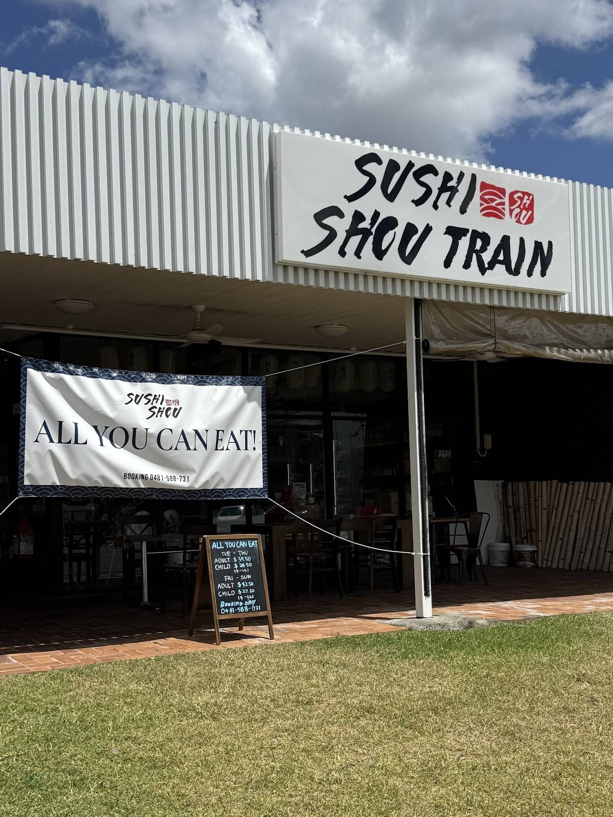 Menu at Sushi Shou Train restaurant, Coorparoo