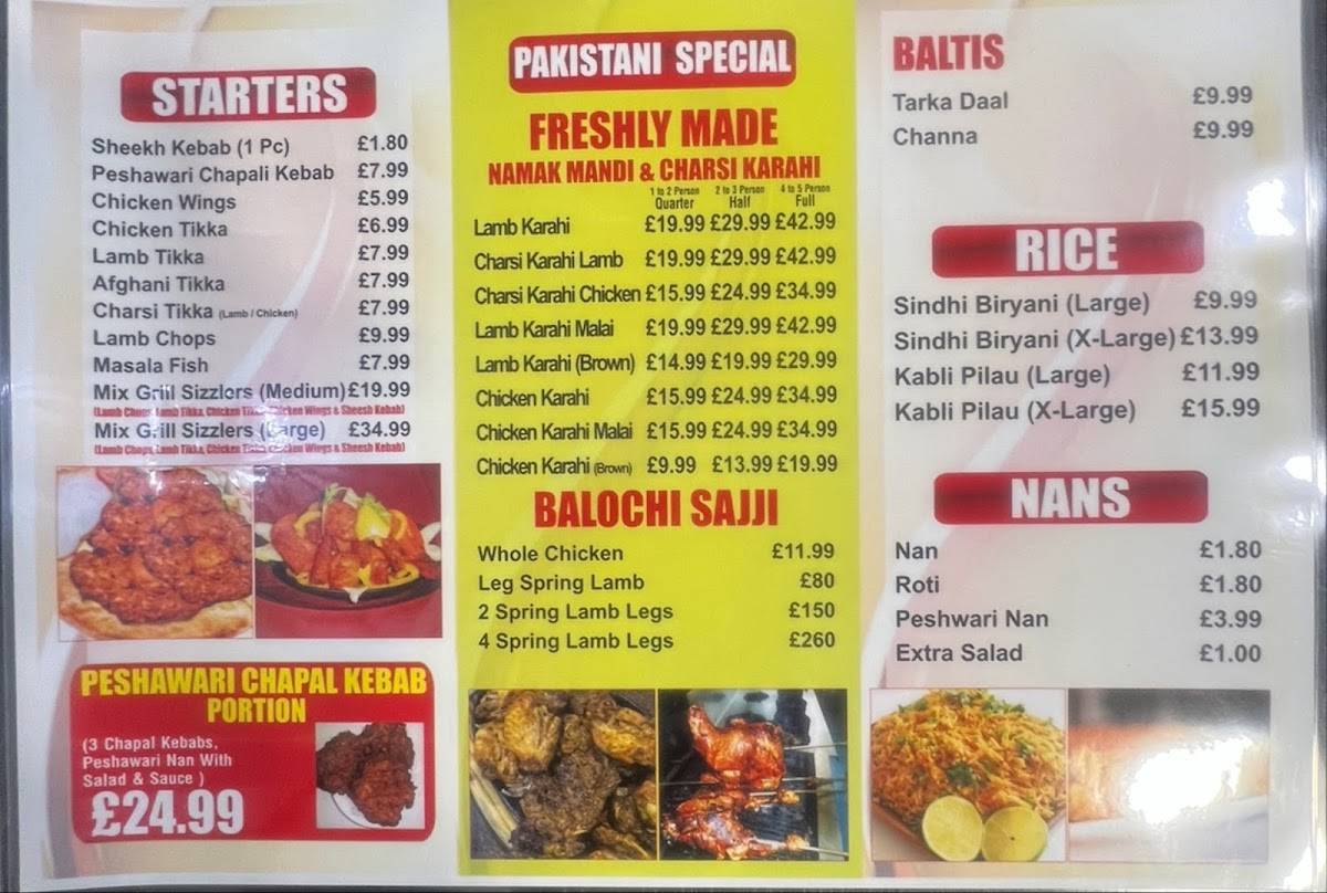 Menu at Taste of Pakistan Restaurant and Take away, London