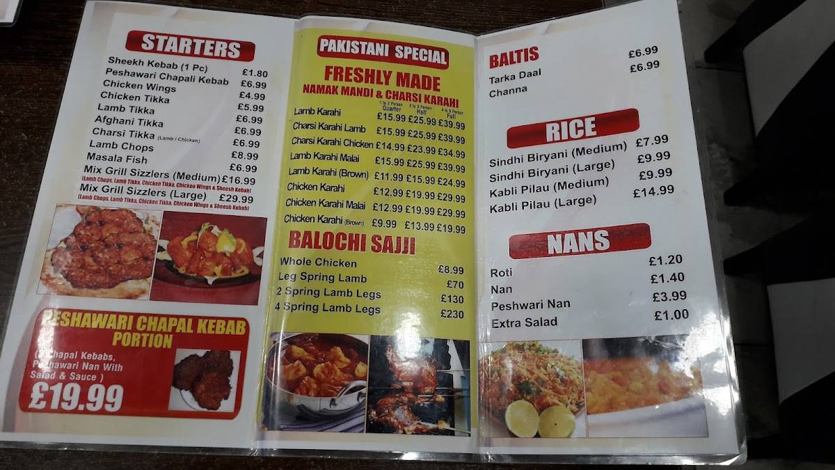 Menu at Taste of Pakistan Restaurant and Take away, London