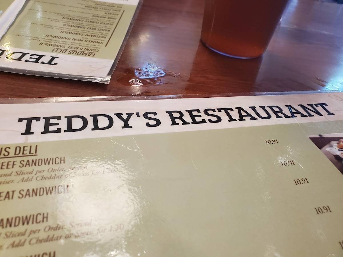 Menu at Teddy's Restaurant & Deli, Oshawa