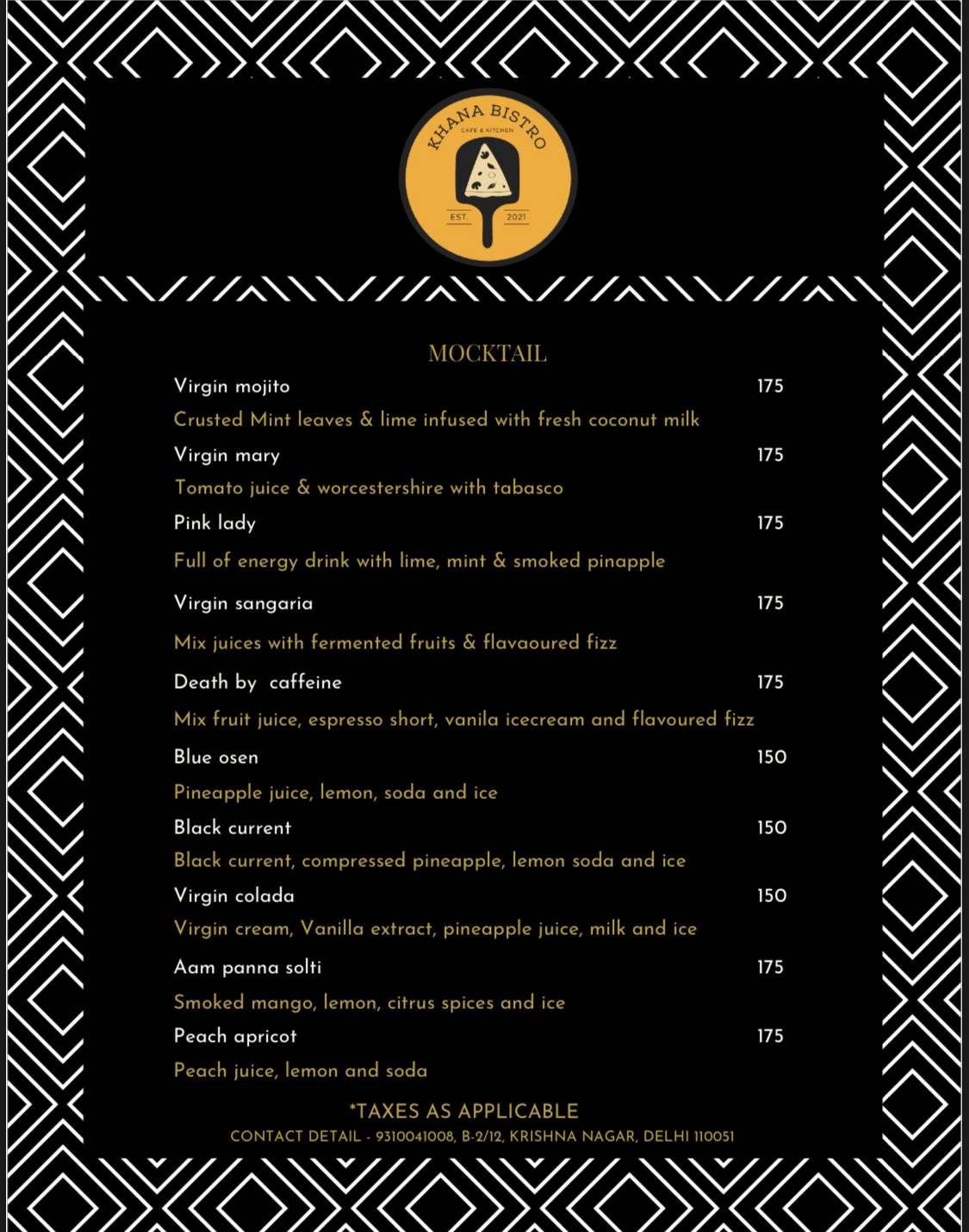 Menu at The 3 Storey restaurant cafe partyhall, Delhi