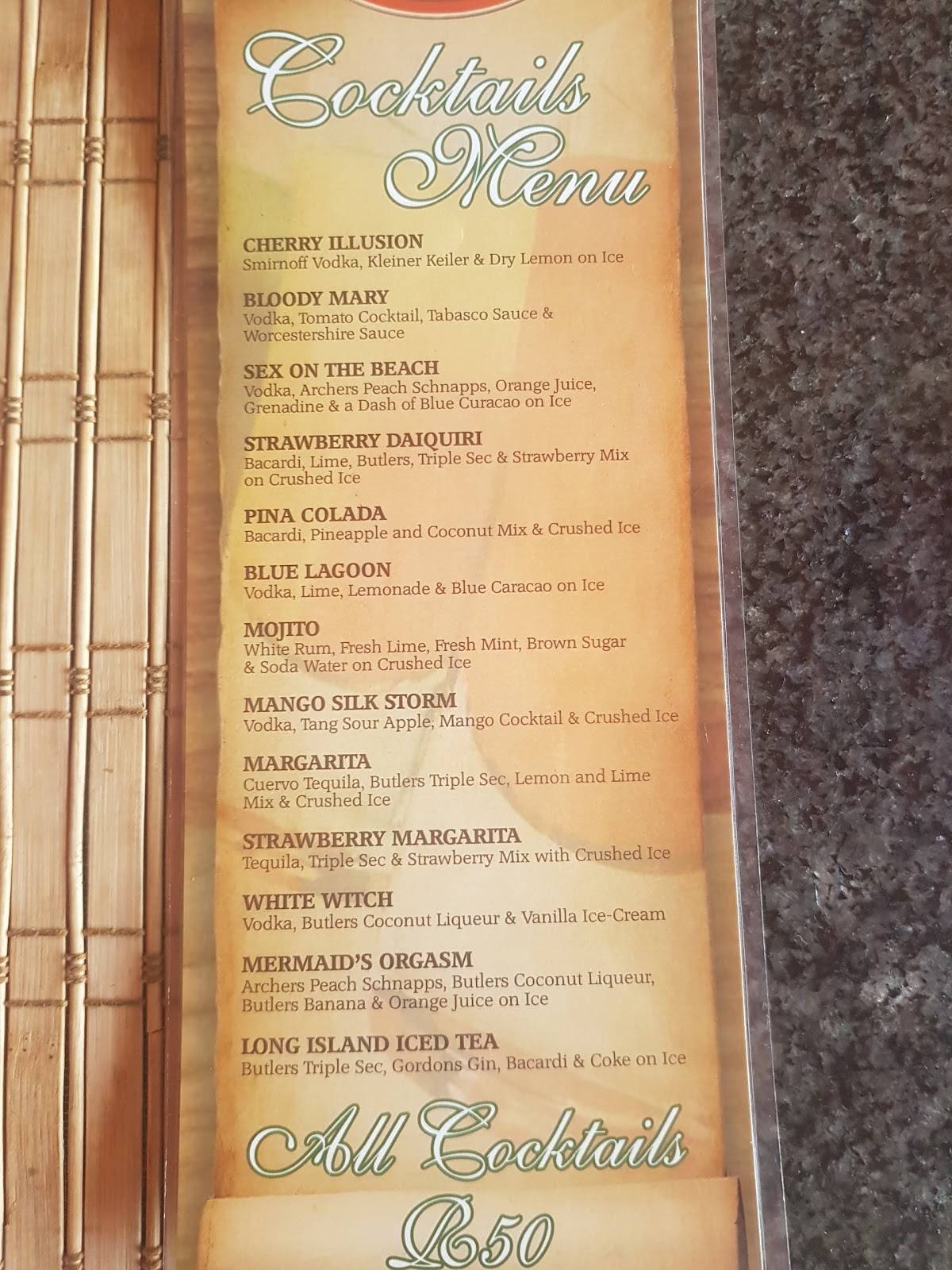 Menu at The Deck Restaurant, Rustenburg, R24 Hempton rd