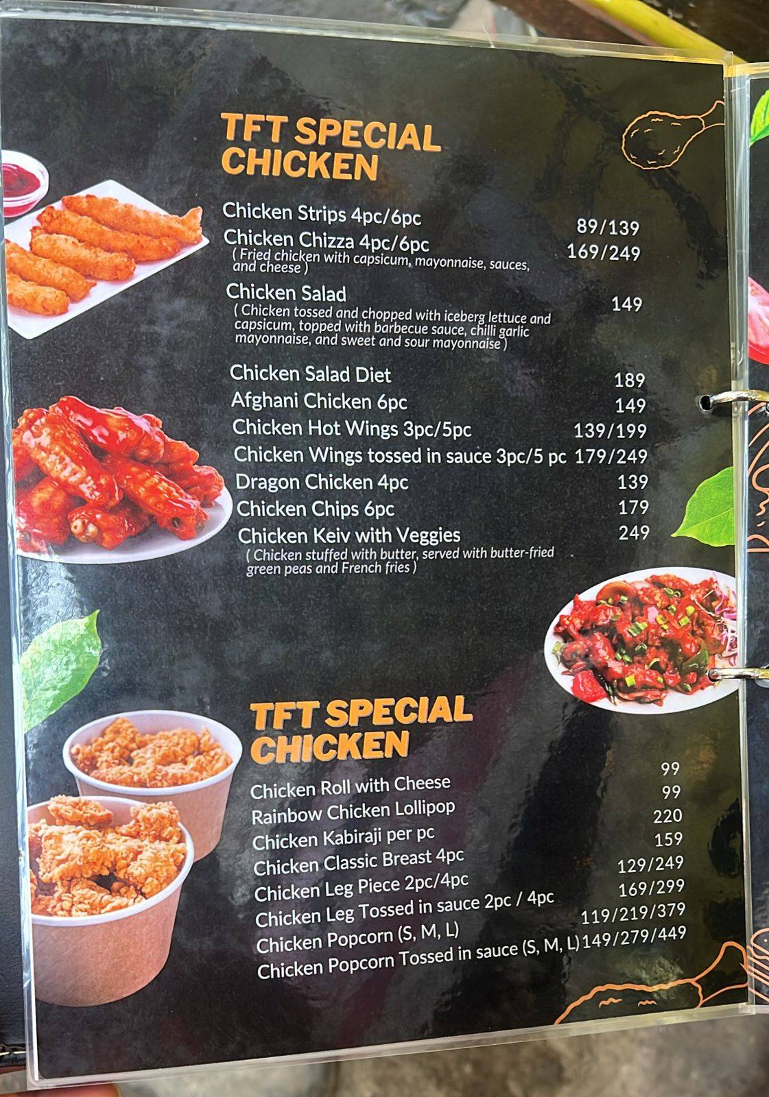 Menu at The Food Tank, Kolkata