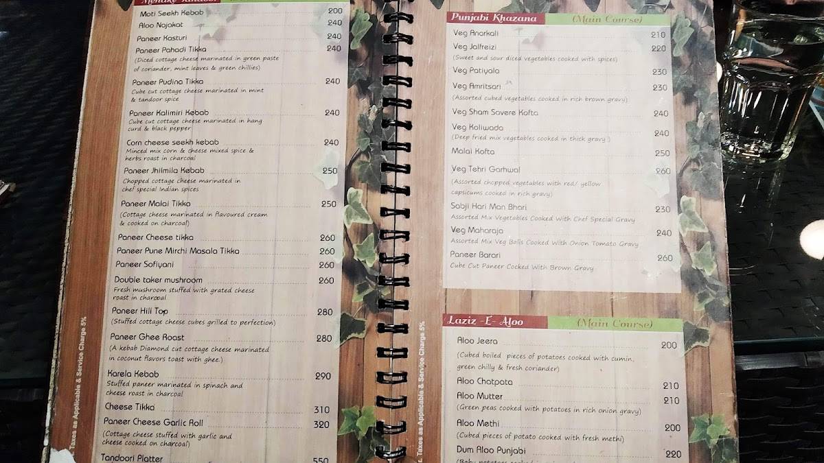 Menu at The Green Roof Pure Veg Restaurant In Pune, Pune, Parinay Complex