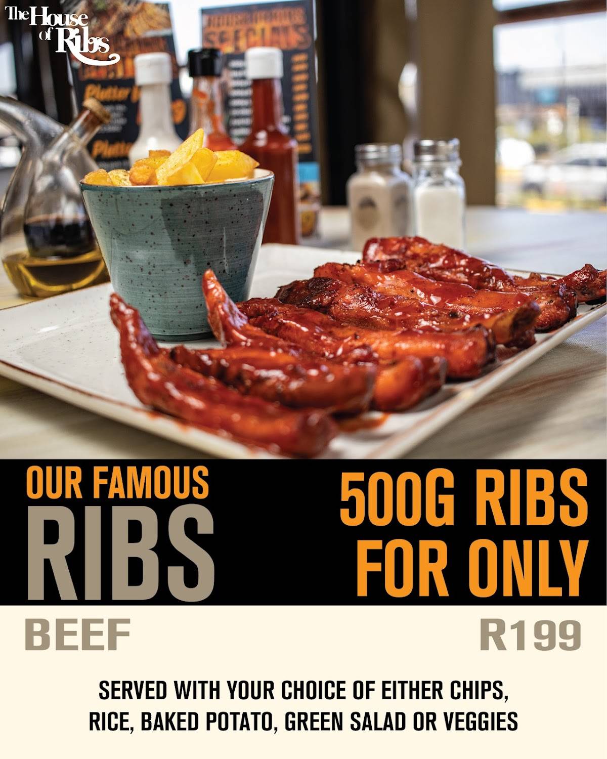 Menu at The House Of Ribs Boksburg restaurant, Boksburg, The Towers Centre
