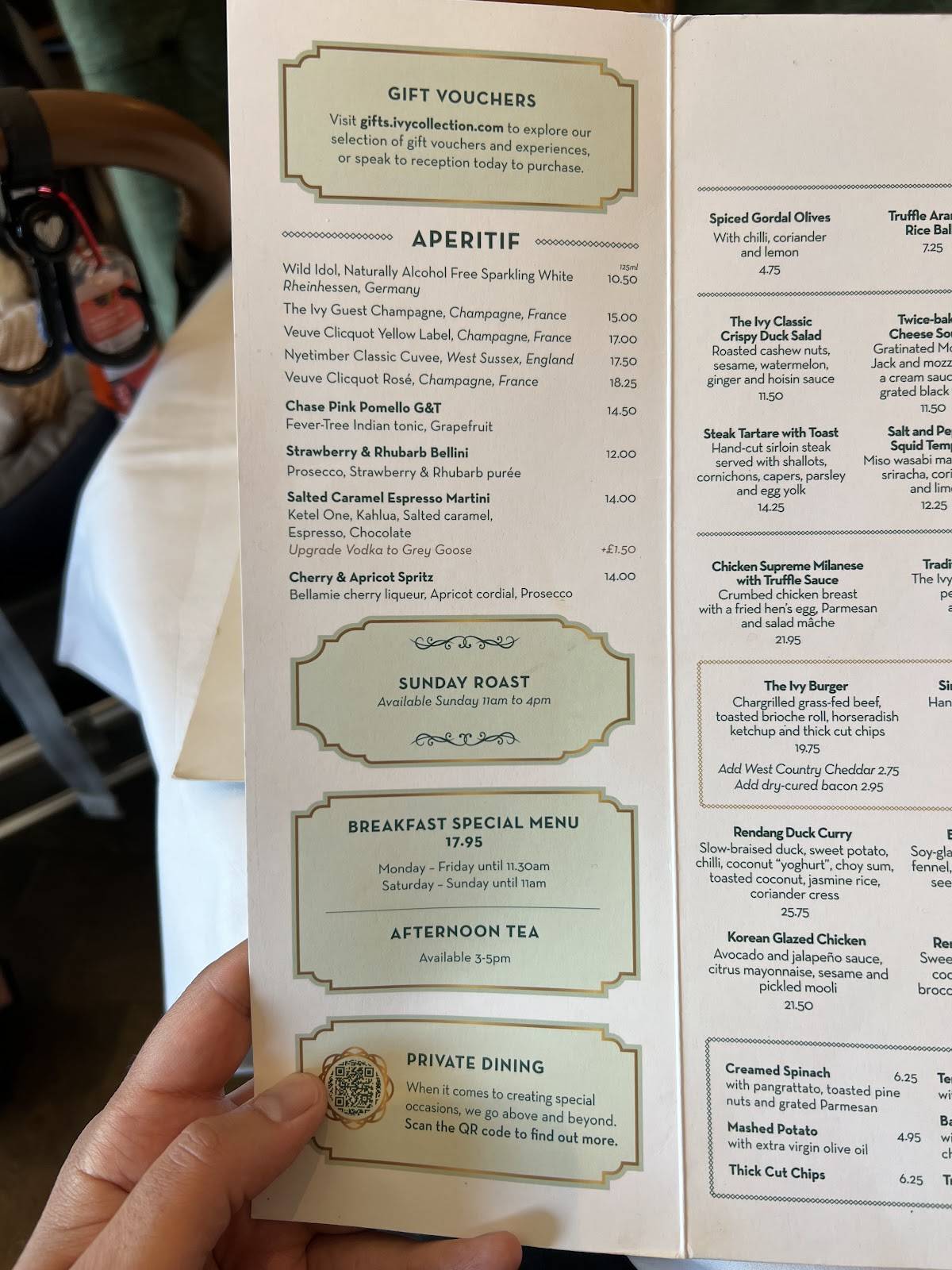 Menu at The Ivy Bournemouth Brasserie restaurant, Bournemouth