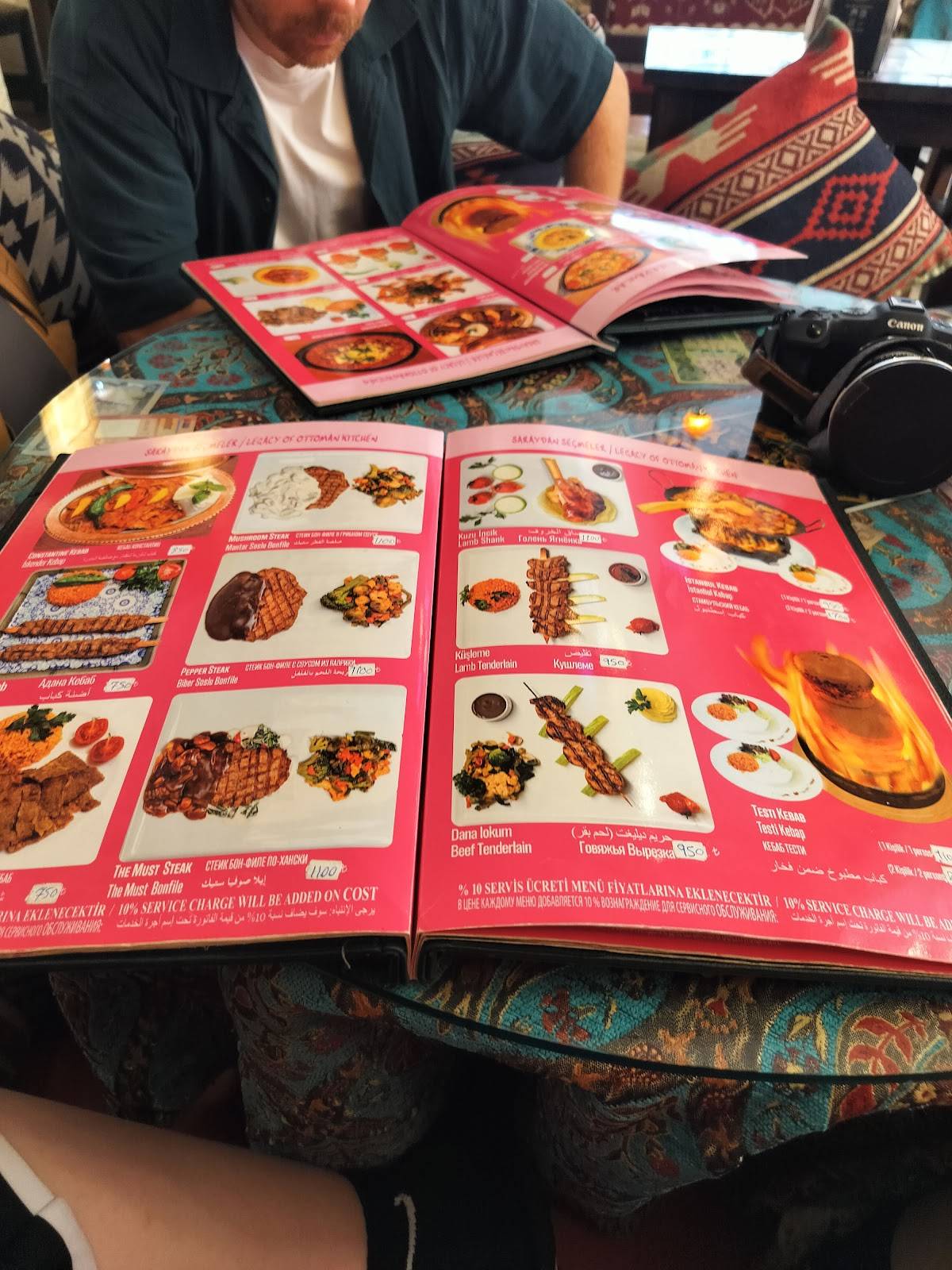Menu at The Must Turkish Restaurant, Istanbul