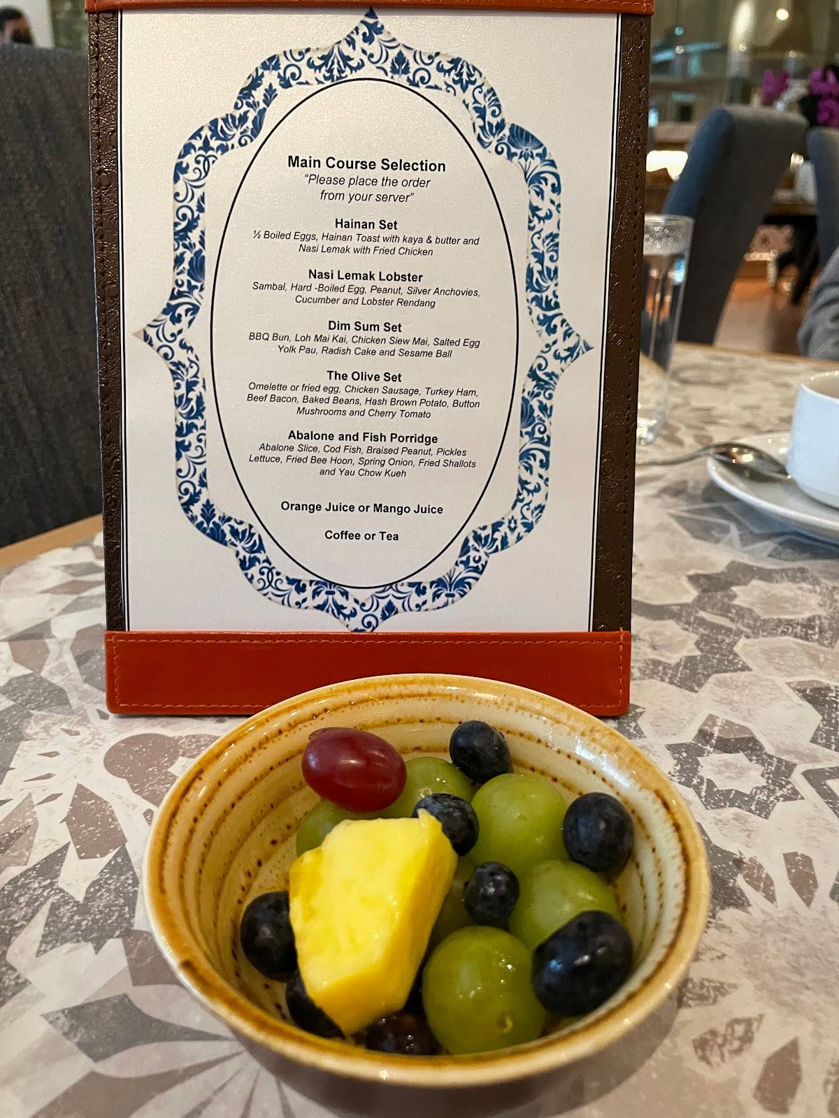 Menu at The Olive restaurant, Genting Highlands, Lobby Level