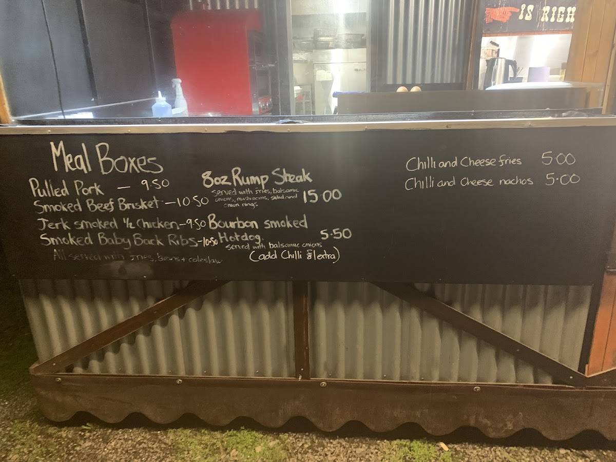 Menu at The Smoke Shack restaurant, Aberystwyth