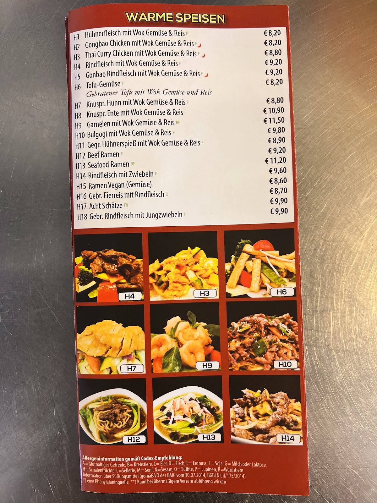 Speisekarte von UNO KITCHEN restaurant, Wien