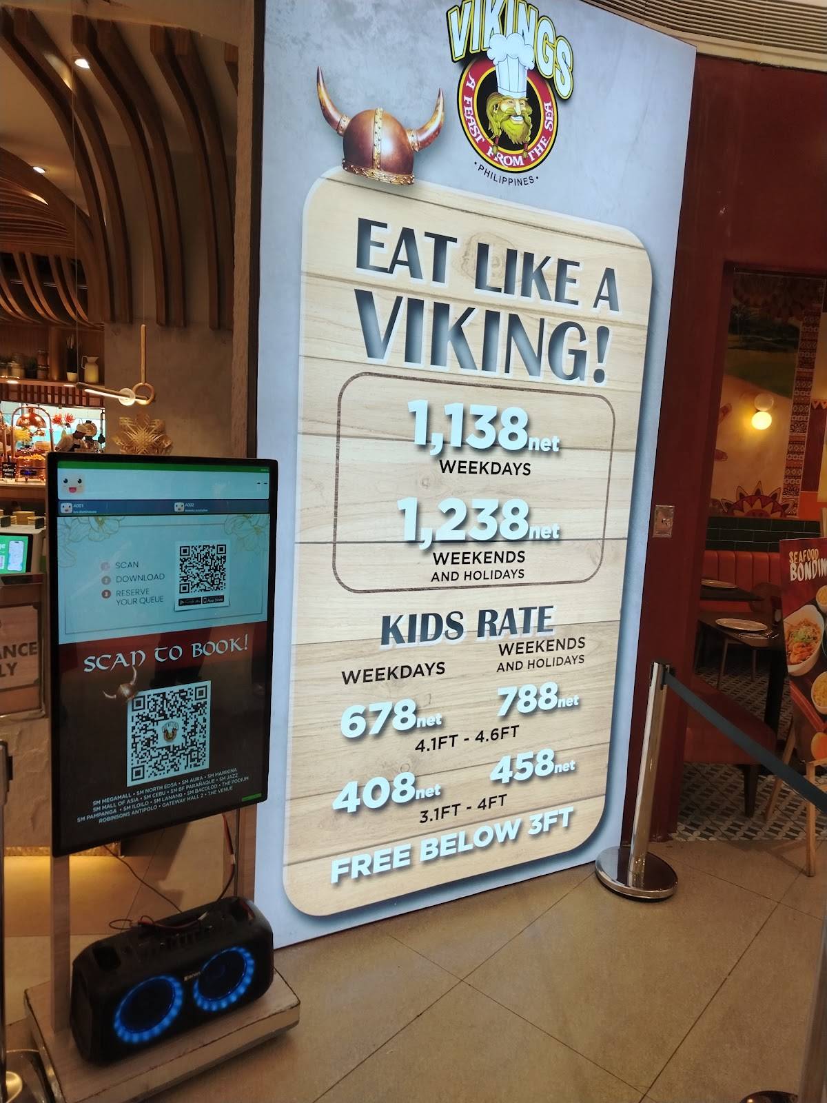 Menu at Vikings Luxury Buffet - Gateway Mall restaurant, Quezon City