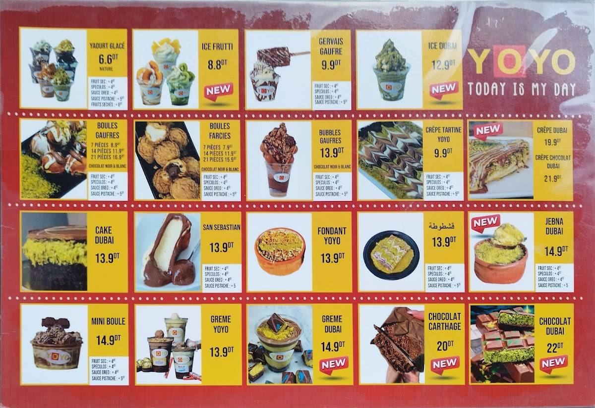 Menu au Yoyo Food Boumhal restaurant, Boumhel El Bassatine