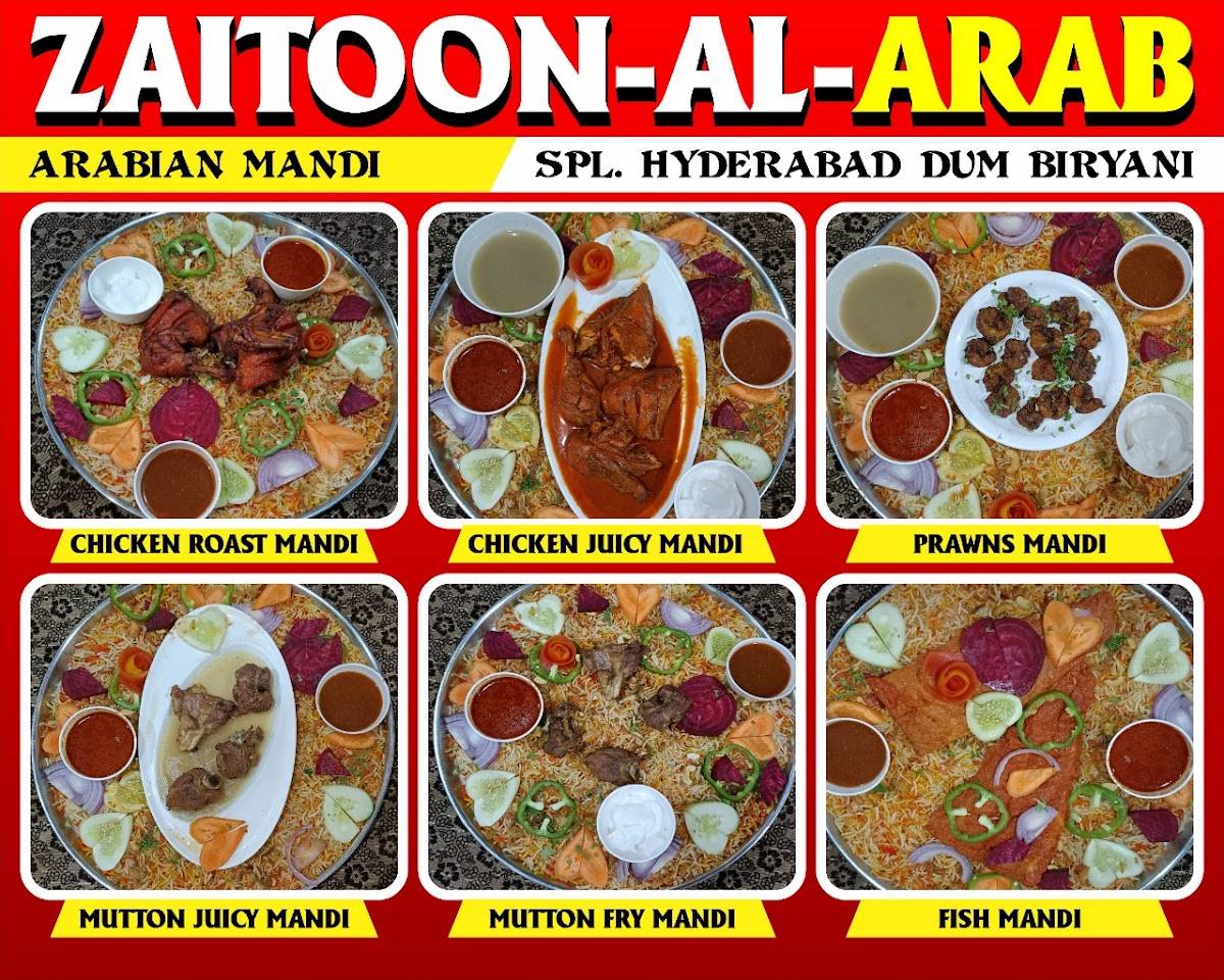 Menu at ZAITOON-AL-ARAB.arabian cusine, India