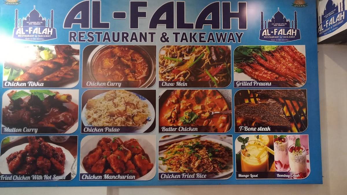 Menu at al-falah restaurant & takeway, Johannesburg, 8 Main Rd