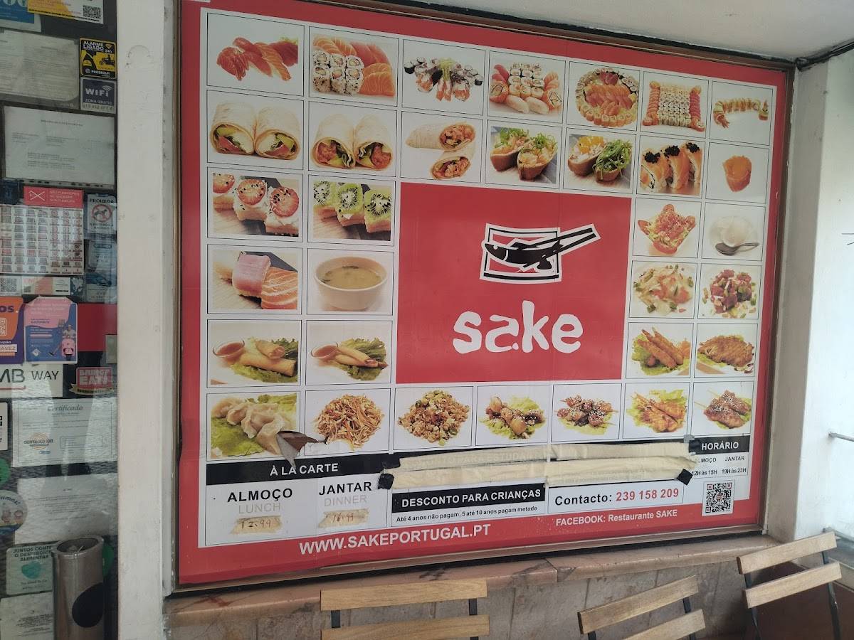 Menu em Restaurante Japonês SAKE, Coimbra