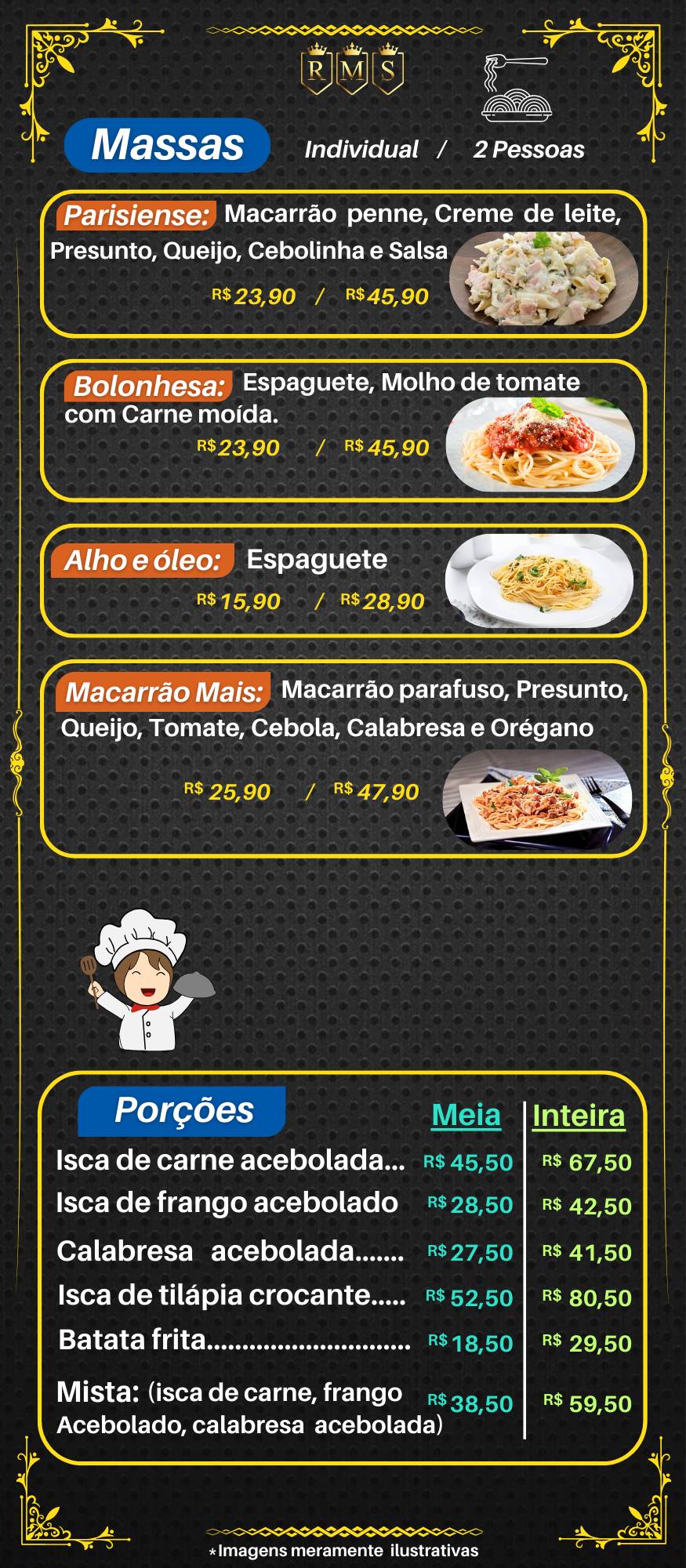 Menu em Restaurante Mais Sabor, Guararapes