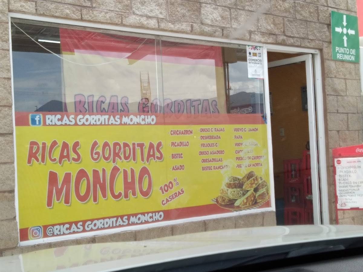 Menu at Ricas Gorditas Moncho restaurant, Saltillo, Las Teresitas