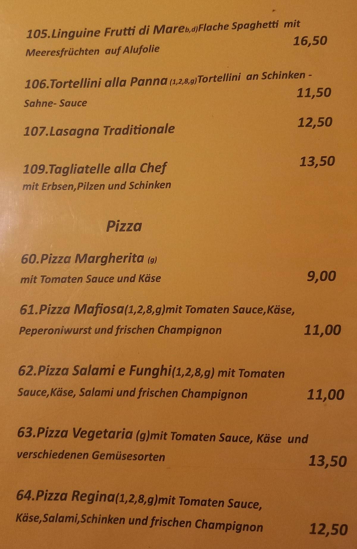 Speisekarte von Ristorante Isola Bella restaurant, Burgschwalbach