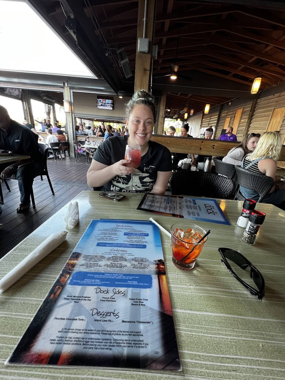 Menu at River Rocks pub & bar, Melbourne, south US-1