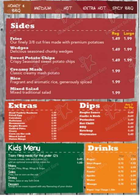 Menu at Roqitoz Urban Diner restaurant, Birmingham, 755 Alum Rock Rd