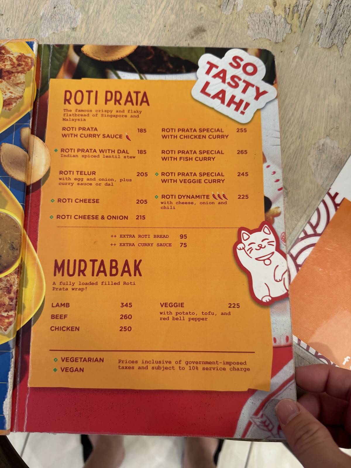Menu at Roti Shop - Estancia Mall restaurant, Pasig
