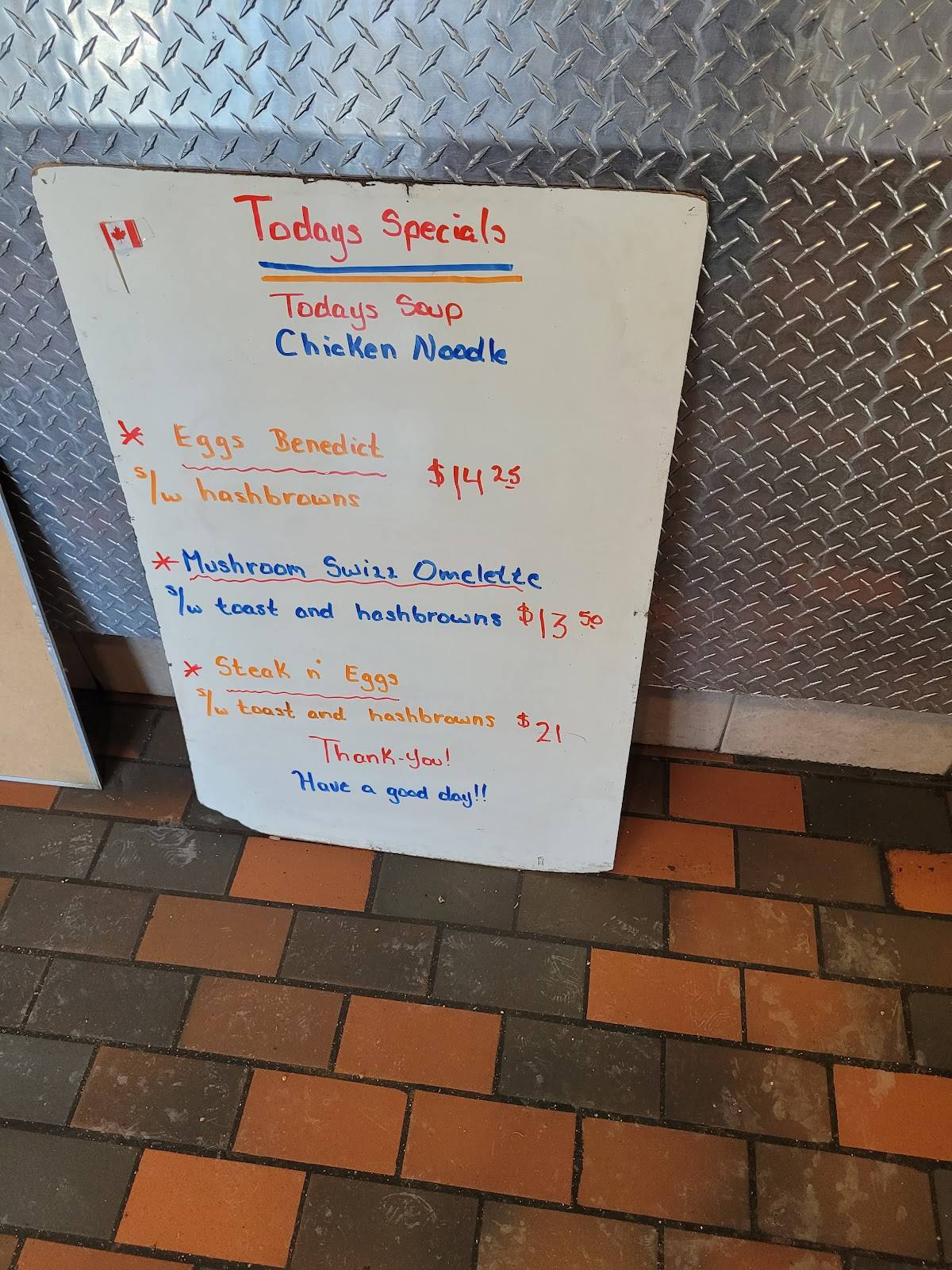 Menu at Route 99 Diner restaurant, Edmonton