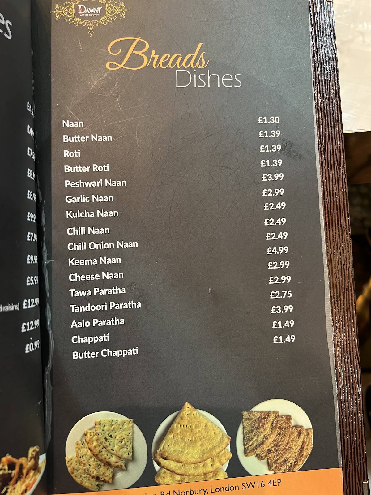 Menu at Royal Mahal Norbury restaurant, London