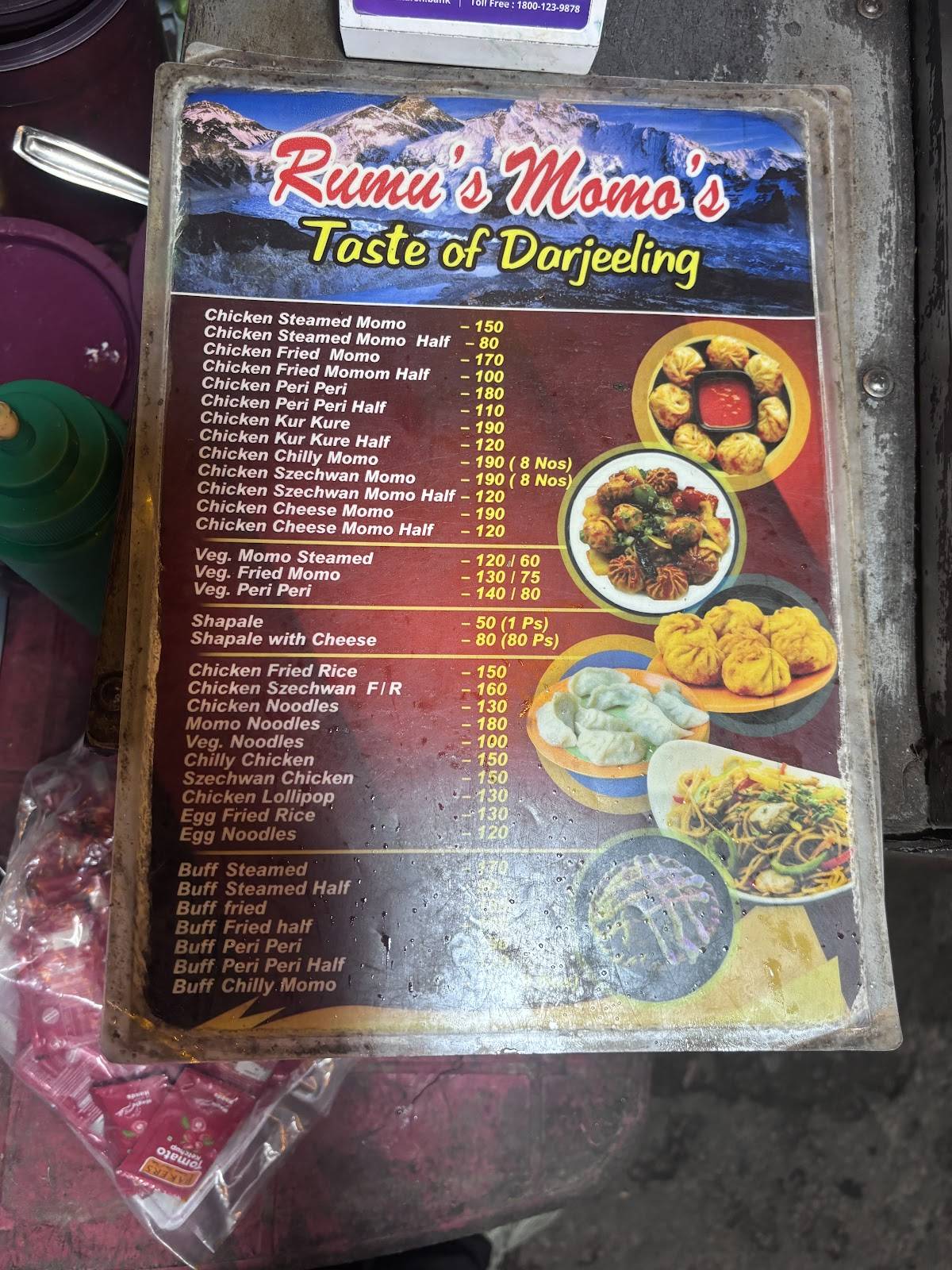 Menu at Rumu's Momos, Thiruvananthapuram