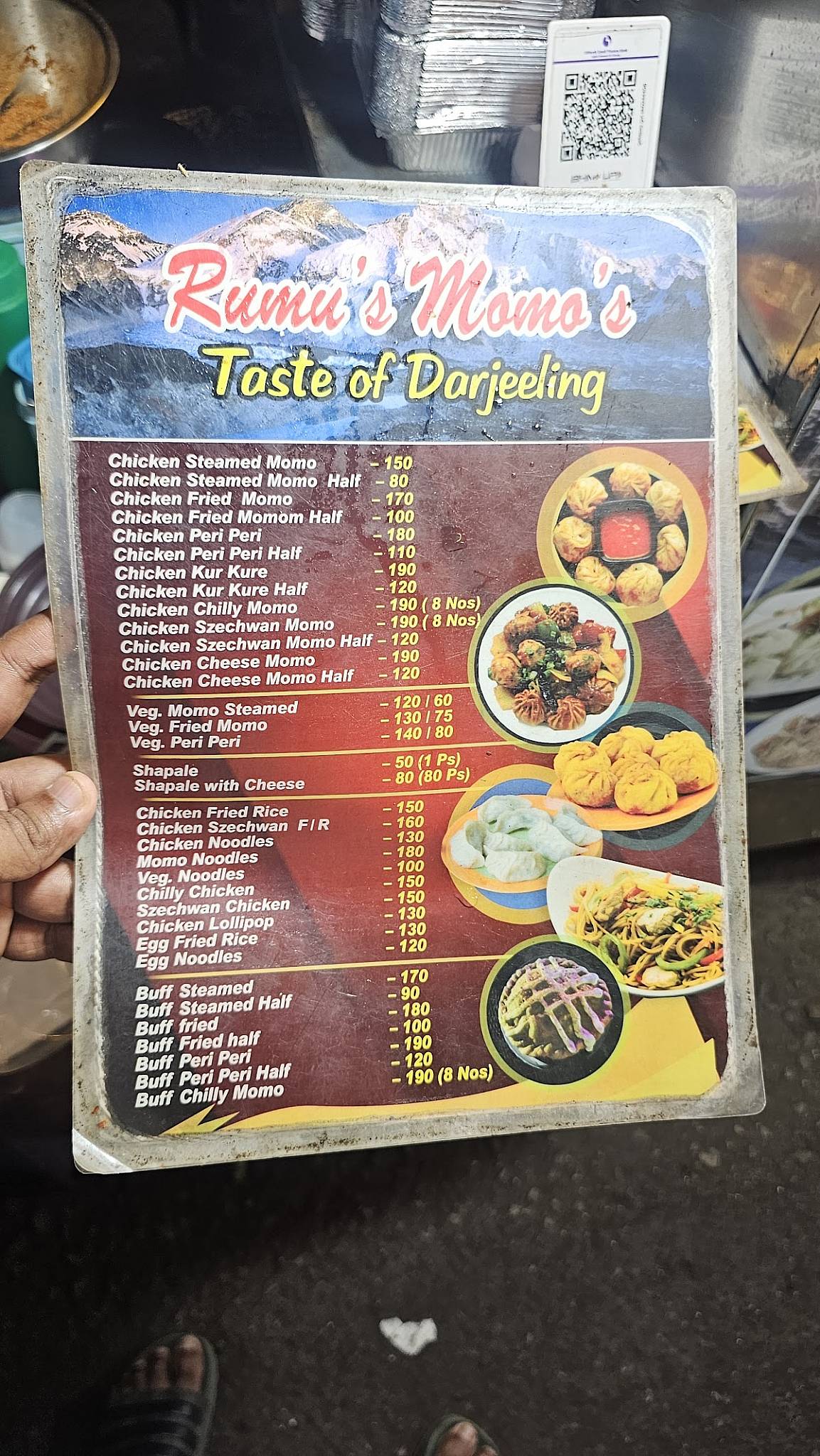 Menu at Rumu's Momos, Thiruvananthapuram