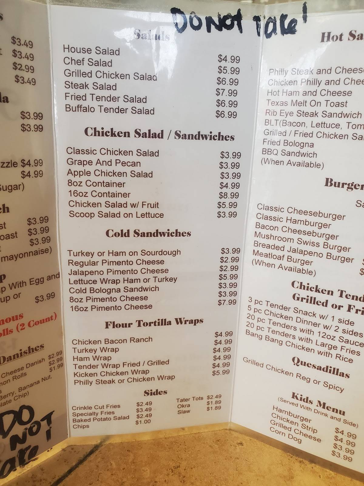 Menu at The Grind Cafe and Coffee Shop, Russellville