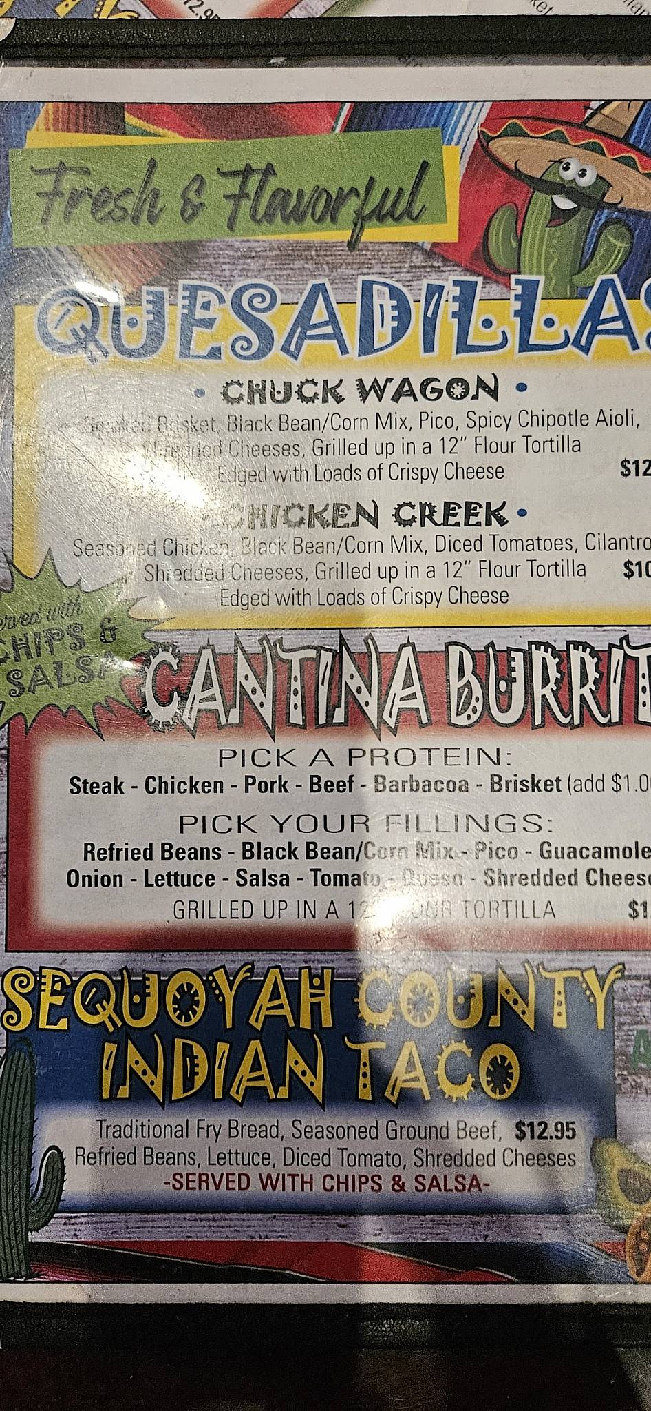 Menu at Rustic Cantina LLC restaurant, Vian
