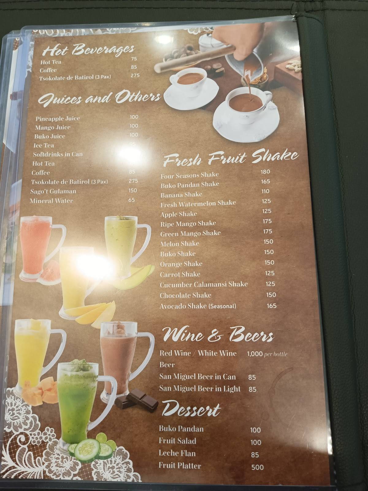 Menu at Rustica Tarlac City restaurant, Tarlac City, FJ42+92M