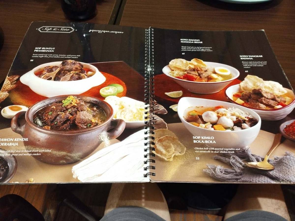 Menu at S2 Indonesia restaurant, Semarang, Jl. Sisingamangaraja No.19C