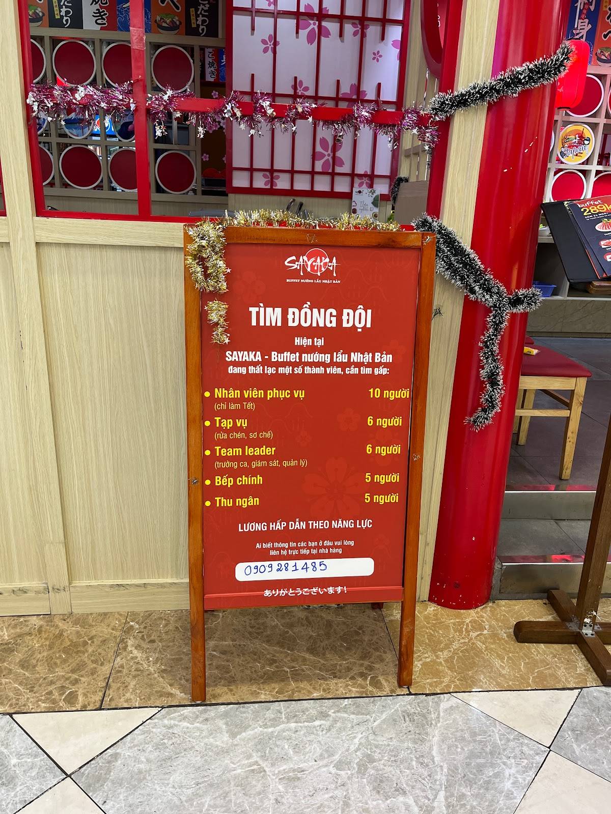 Menu at SAYAKA VINCOM THẢO ĐIỀN restaurant, Ho Chi Minh City