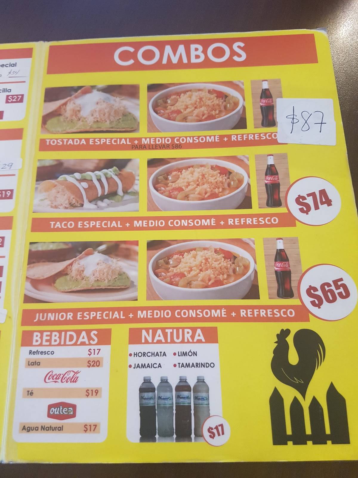 Menu at SIBERIA GUERRERO restaurant, Monterrey, Vicente Guerrero 1724