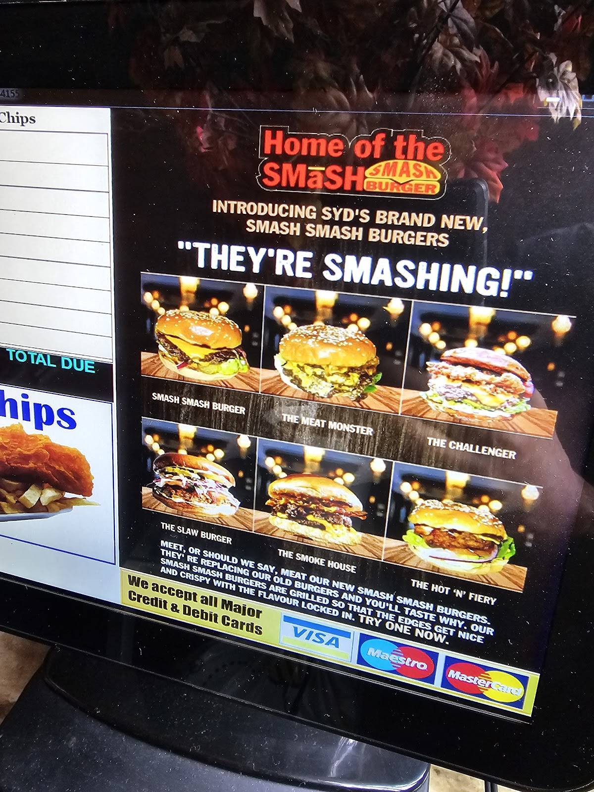 Menu at SYD'S Home Of The Battered Chips & More fast food, Sutton Coldfield