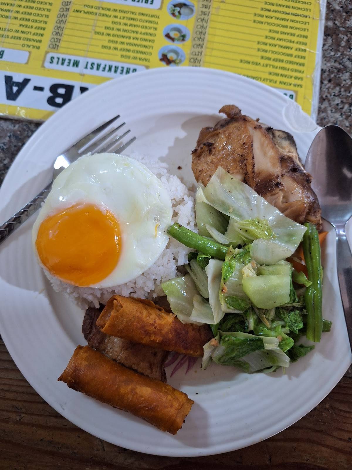 Menu at Sab-atan Restaurant, Baguio