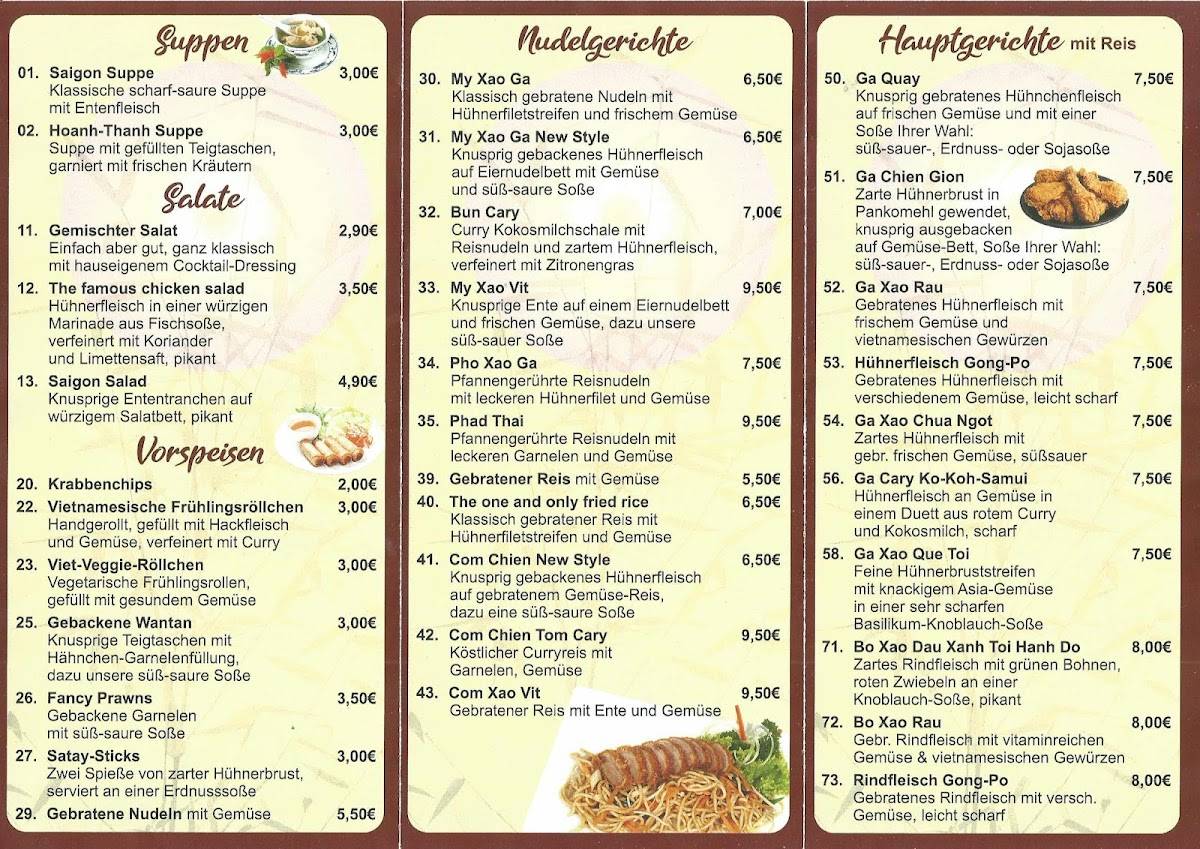 Speisekarte von Sai Gon Imbiss restaurant, Hungen, Friedberger Str. 1