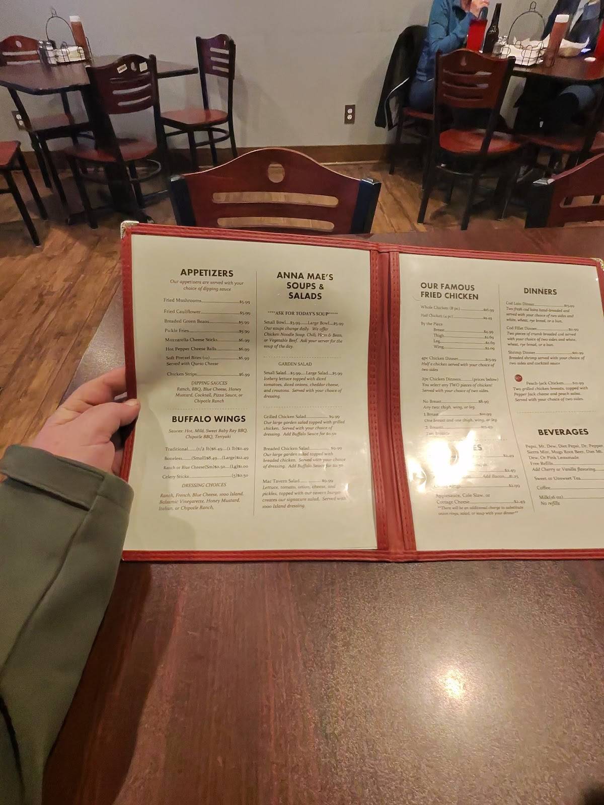 Menu at St Leon Tavern pub & bar, Saint Leon