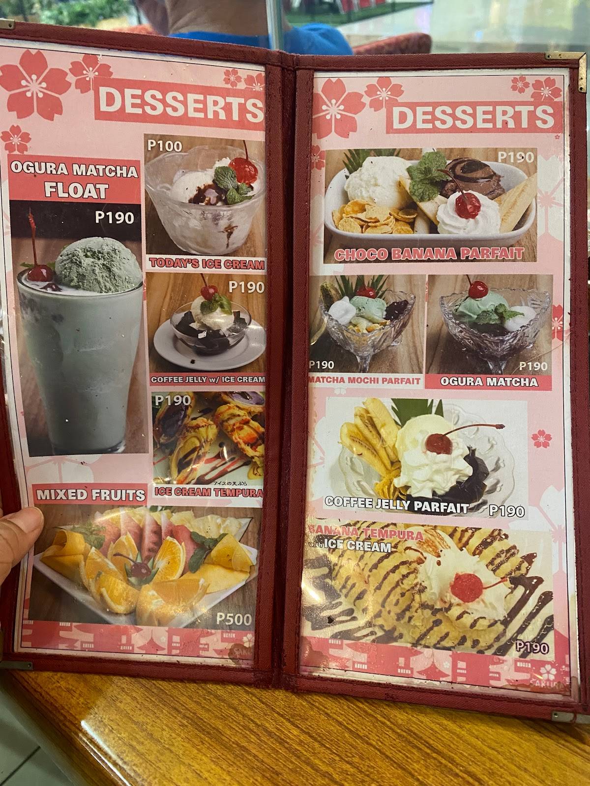 Menu at Sakura restaurant, Angeles, SM City Clark