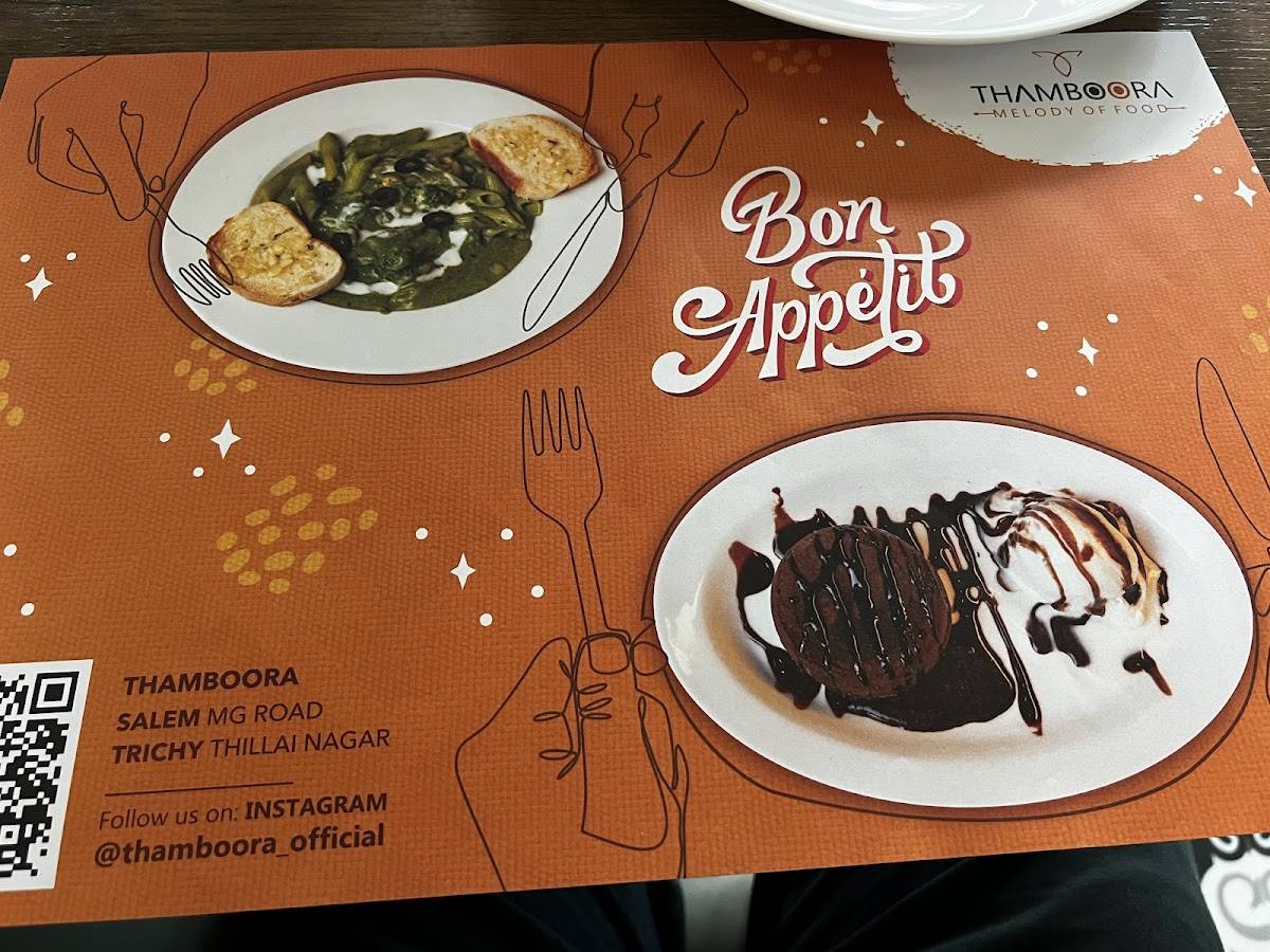 Menu at Thamboora Restaurant, Salem
