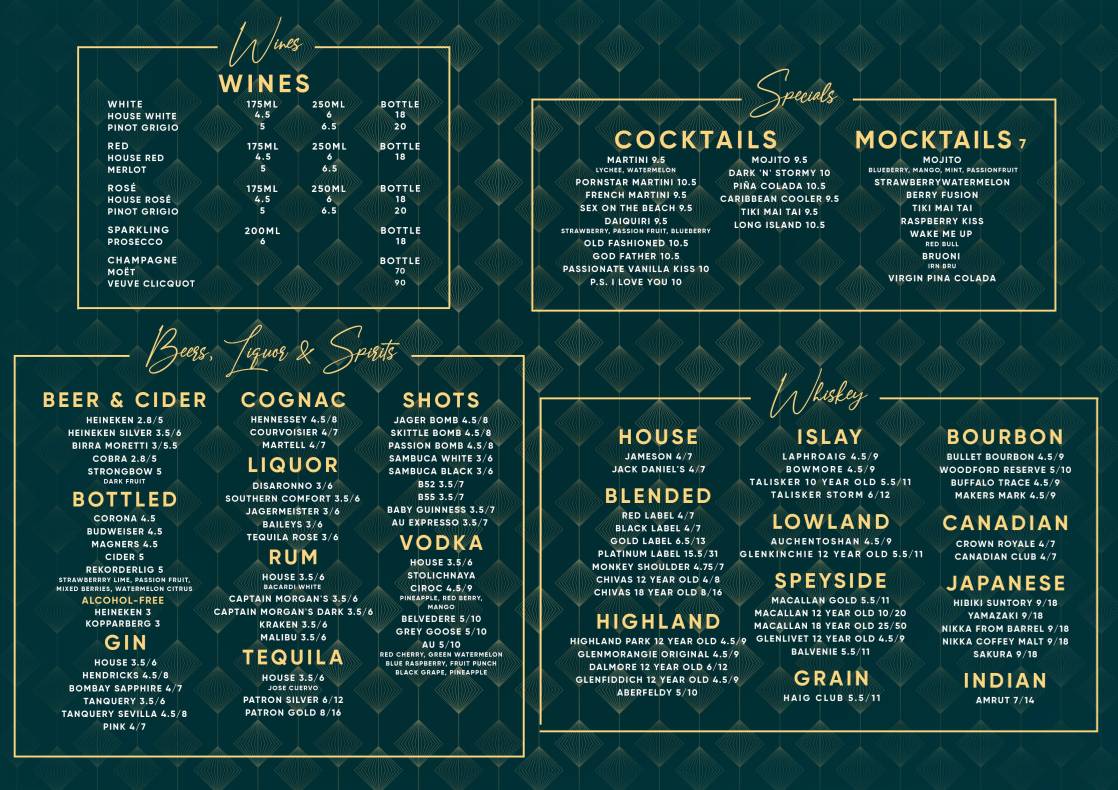 Menu at Salt Bar Restaurant, Harrow, 1 Roxeth Hill
