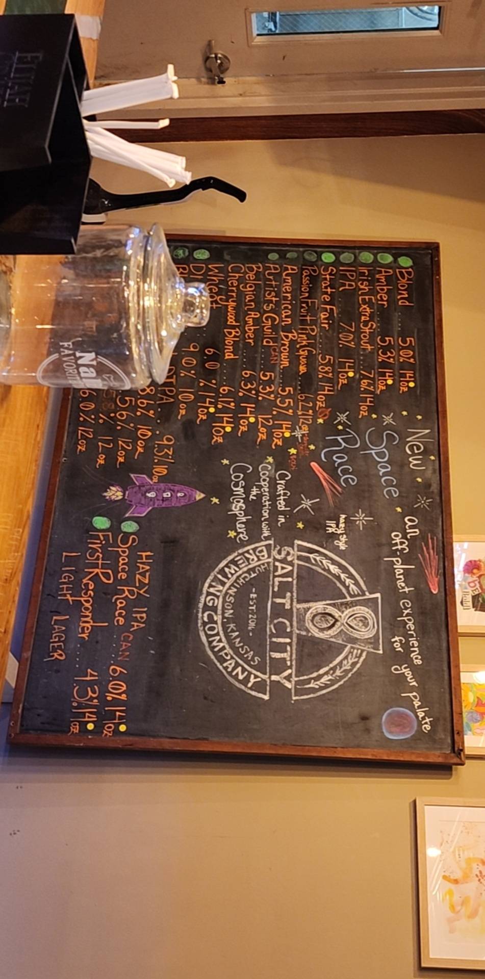 Menu at Salt City Brewing Company restaurant, Hutchinson