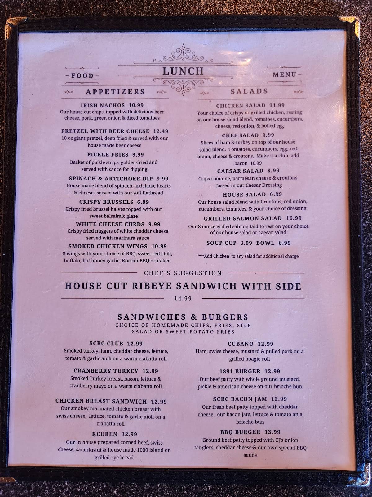 Menu at Salt City Brewing Company pub & bar, Hutchinson